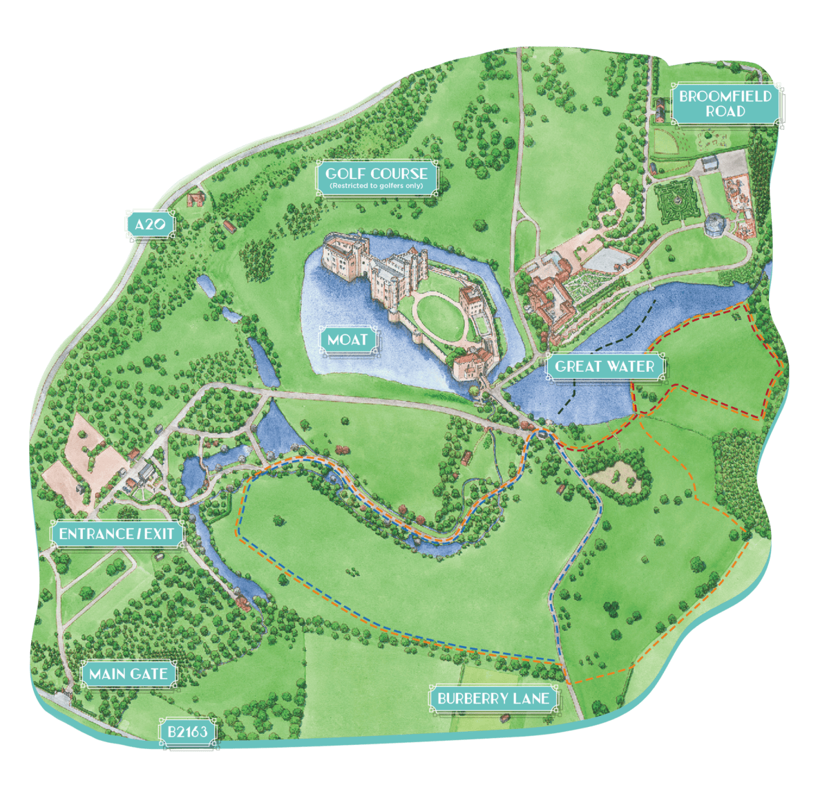 Leeds Castle Estate Map - Leeds Castle